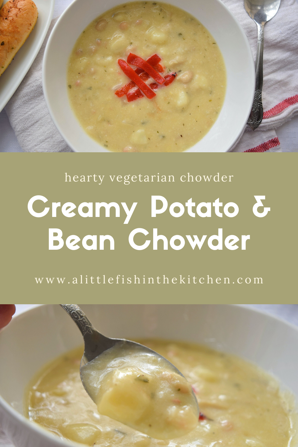 Creamy Potato and Bean Chowder #MeatlessMainDay – A Little Fish in the ...