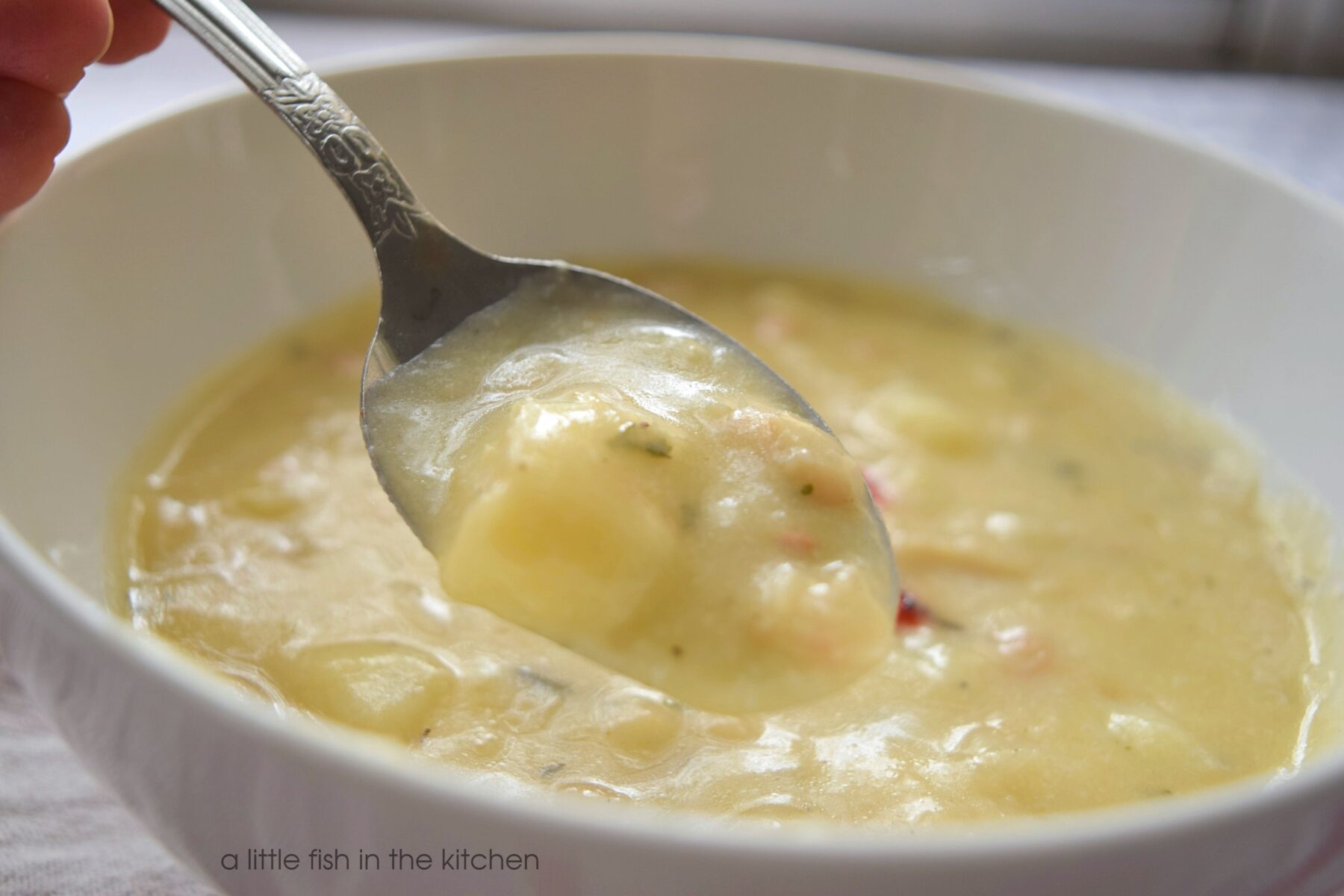 Creamy Potato and Bean Chowder #MeatlessMainDay – A Little Fish in the ...