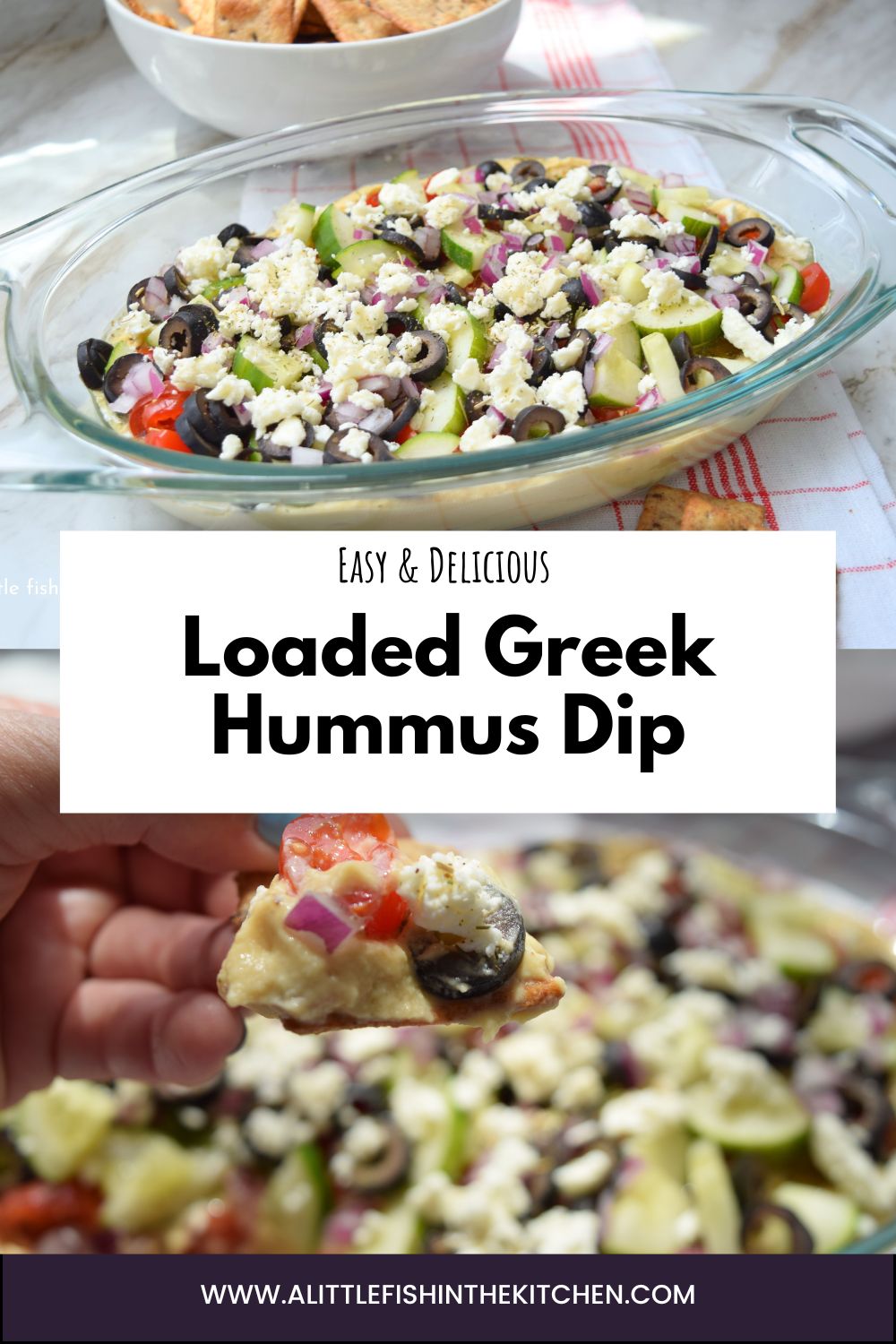 Easy Loaded Greek Hummus Dip (Recipe + Video) – A Little Fish in the ...